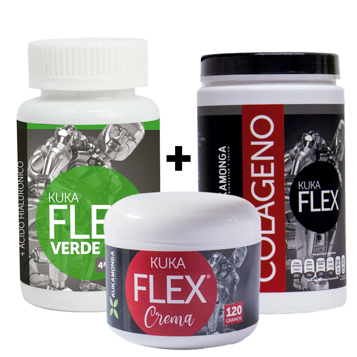 Kukaflex Verde + Crema + Colágeno – Kukaflex Oficial